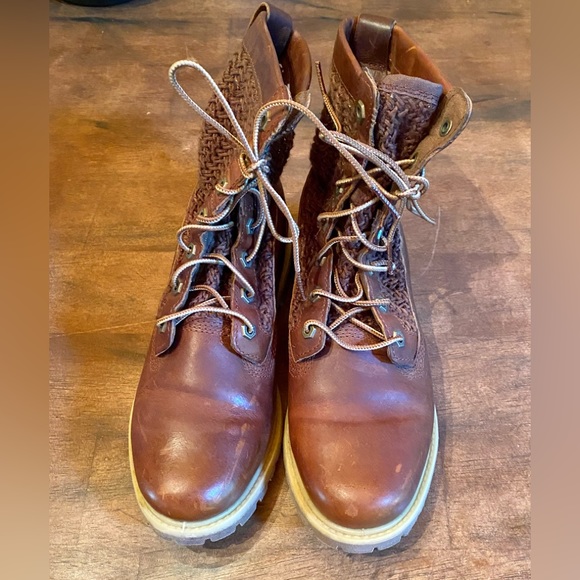 Timberland | Shoes | Timberland Open Weave 6 Crochet Lace Up Leather ...